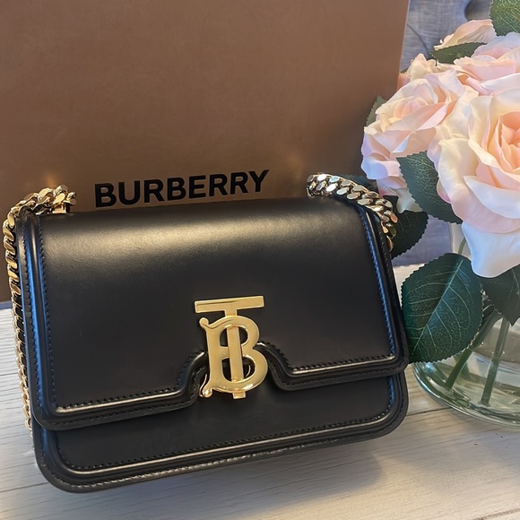 Burberry | Bags | Authentic Burberry Tb Mini Leather Bag Wgold Hardware ...